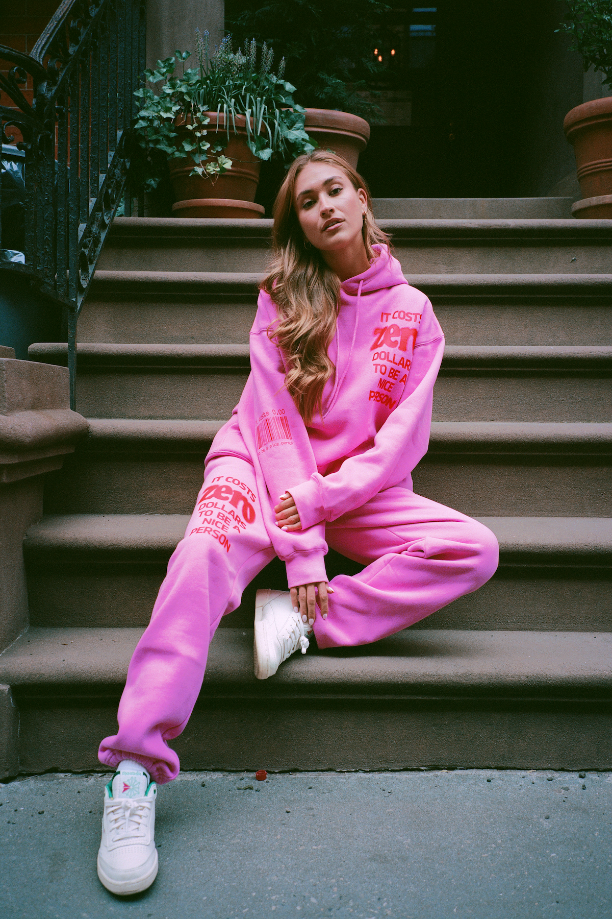 It Costs $0.00 To Be A Nice Person Pink Sweatpants – The Mayfair Group LLC